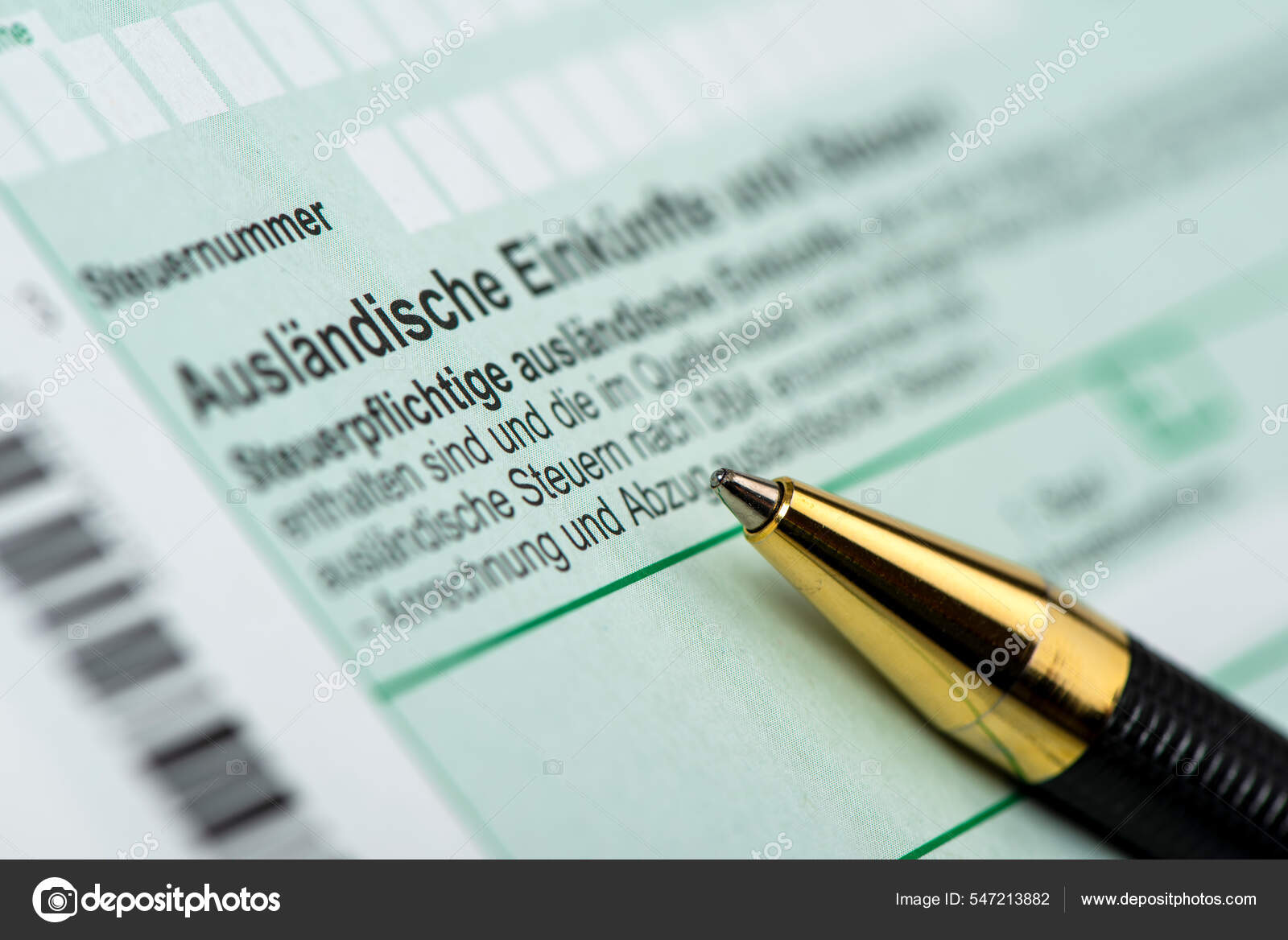Form Tax Return German Tax Office – Stock Editorial Photo © filmfoto ...