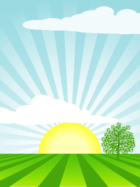 Morning Sun Clipart With Sky