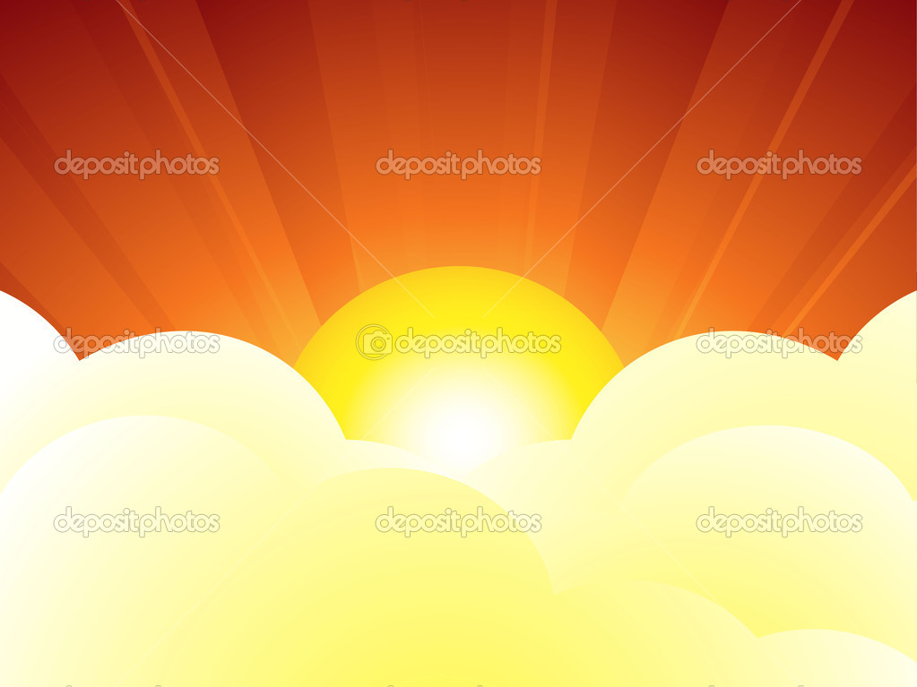 Beautiful sunset Stock Vector by ©elaineitalia 12635835
