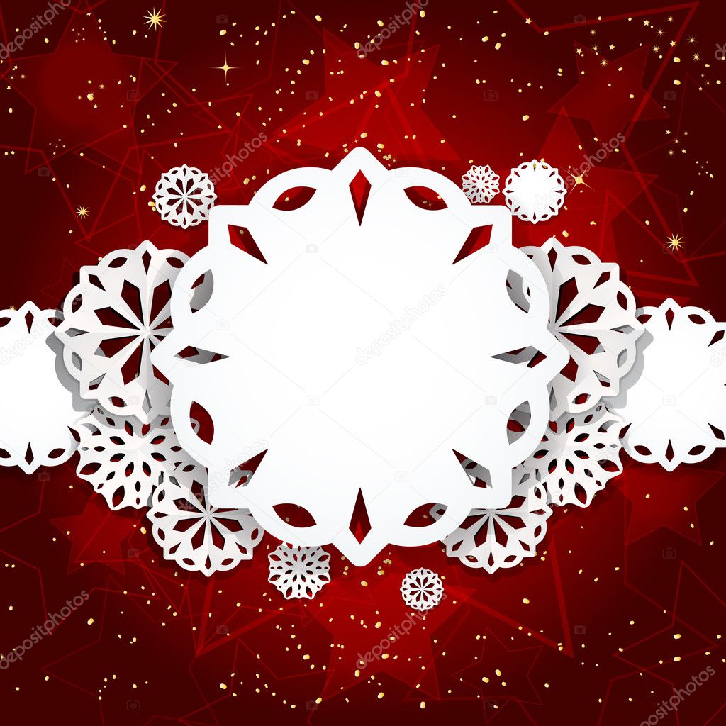 Paper snowflake background Stock Vector by ©elaineitalia 31011841
