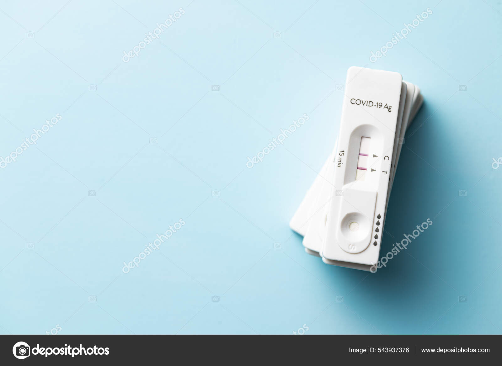 Positive Covid Antigen Test Coronavirus Antigen Rapid Test Blue ...