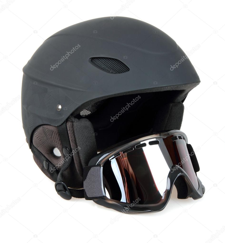 Black ski helmet with goggles Stock Photo by ©tkemot 16353161