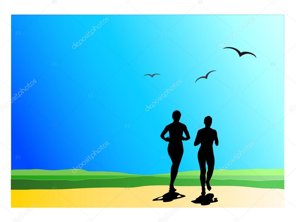 Two runner Stock Vector Image by ©tkemot #17191477