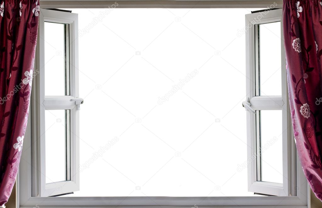 Open window white background — Stock Photo © mreco99 #27162187