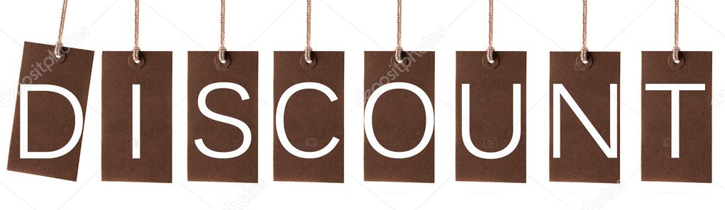 Discount labels on white background Stock Photo by ©mreco99 39048377