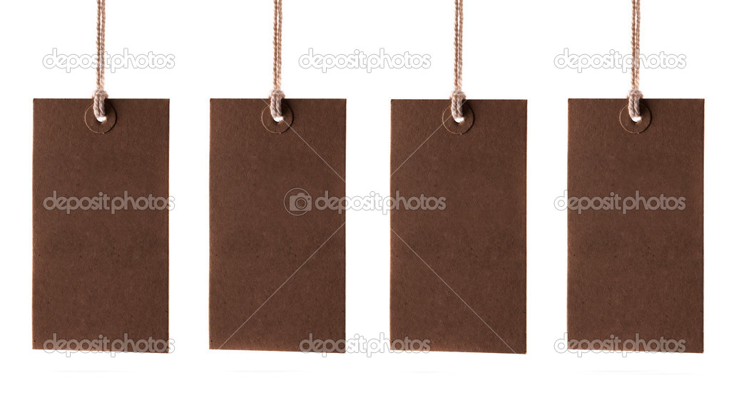 Blank labels with string Stock Photo by ©mreco99 39048435