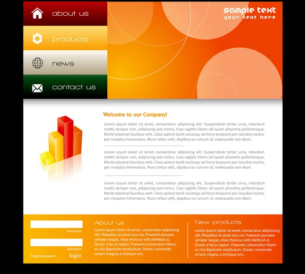 High tech company blue business website template - editable Stock ...