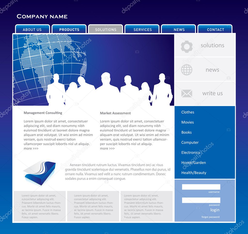 Modelo de site simples Vetor de ©archymeder 13707608