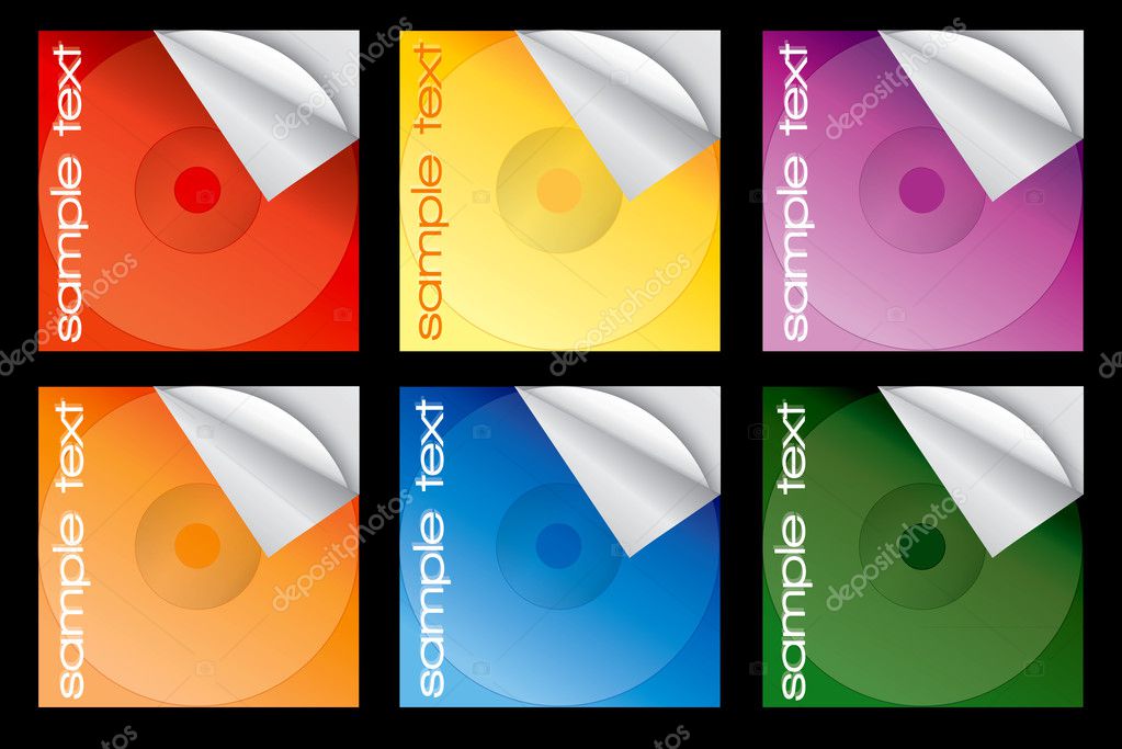 Colored CD covers Stock Vector Image by ©archymeder #14281759