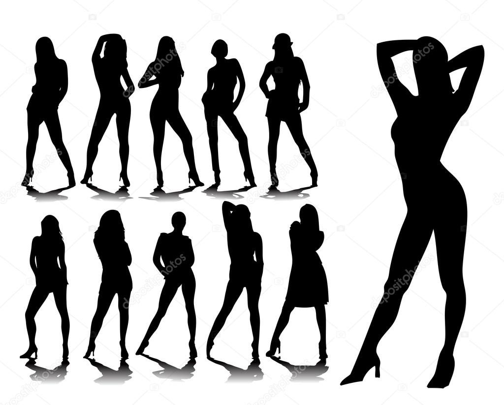 Sexy Woman Silhouettes Stock Vector Image By ©archymeder 19935257