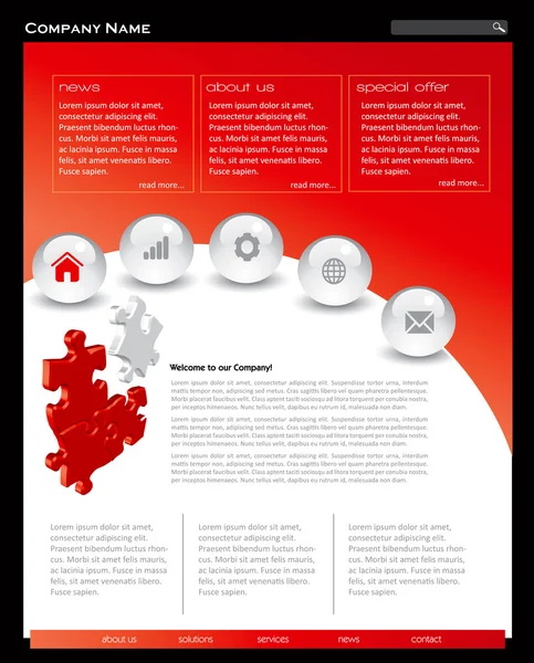 Website template Stock Vector by ©archymeder 4869501