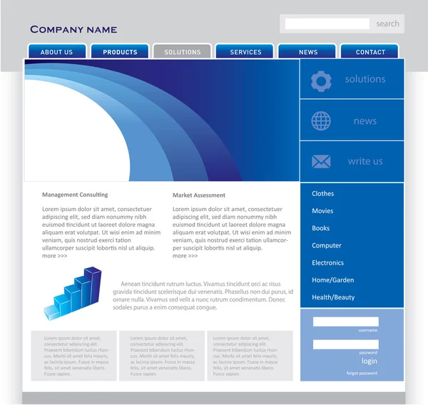 Modelo de site simples Vetor de ©archymeder 13707608