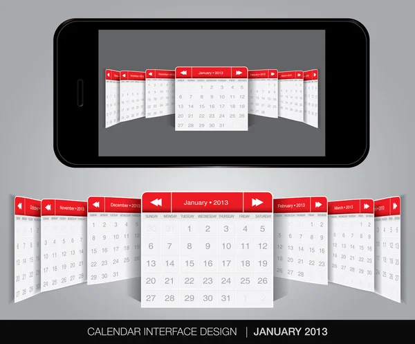 Calendar interface concept Stock Vector Image by ©archymeder #25337575