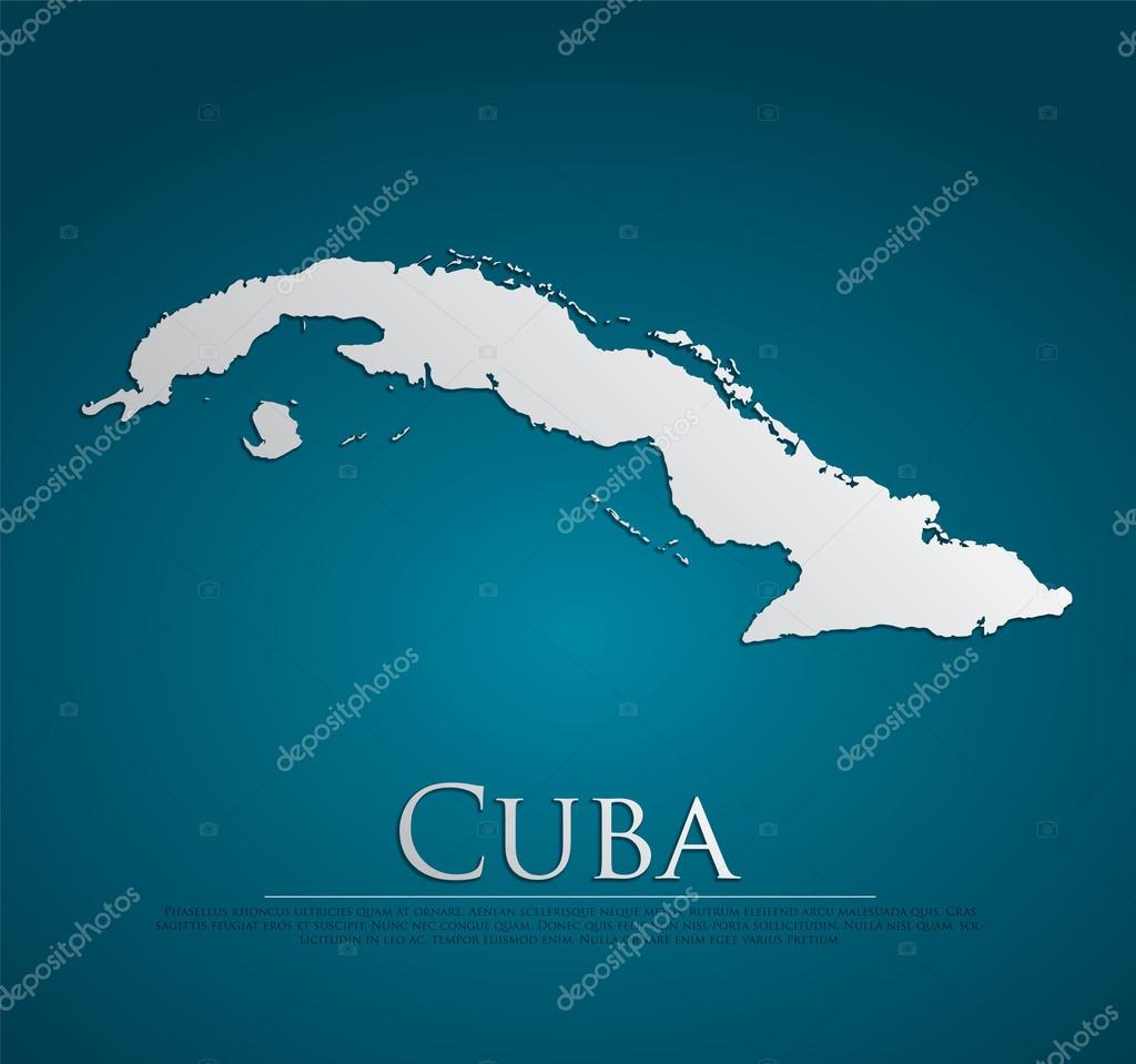 Vector Cuba Map card paper Stock Vector Image by ©archymeder #47353691
