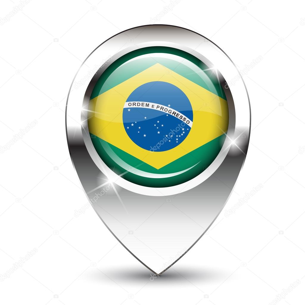 Brazil map pin Stock Vector Image by ©rixipix #26045913