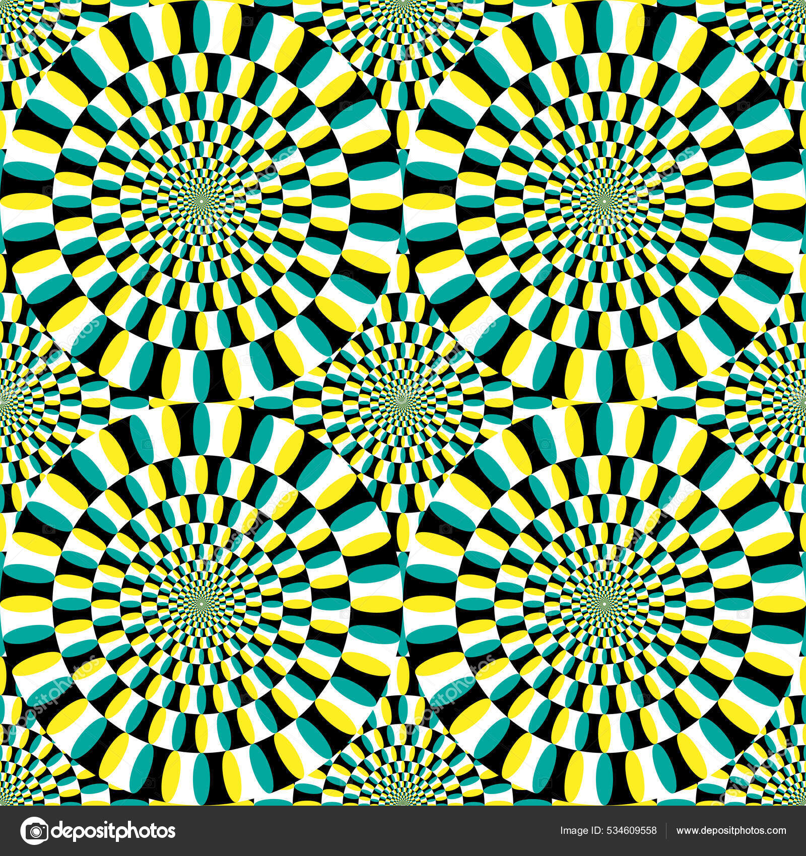 Circular Designs Optical Illusion