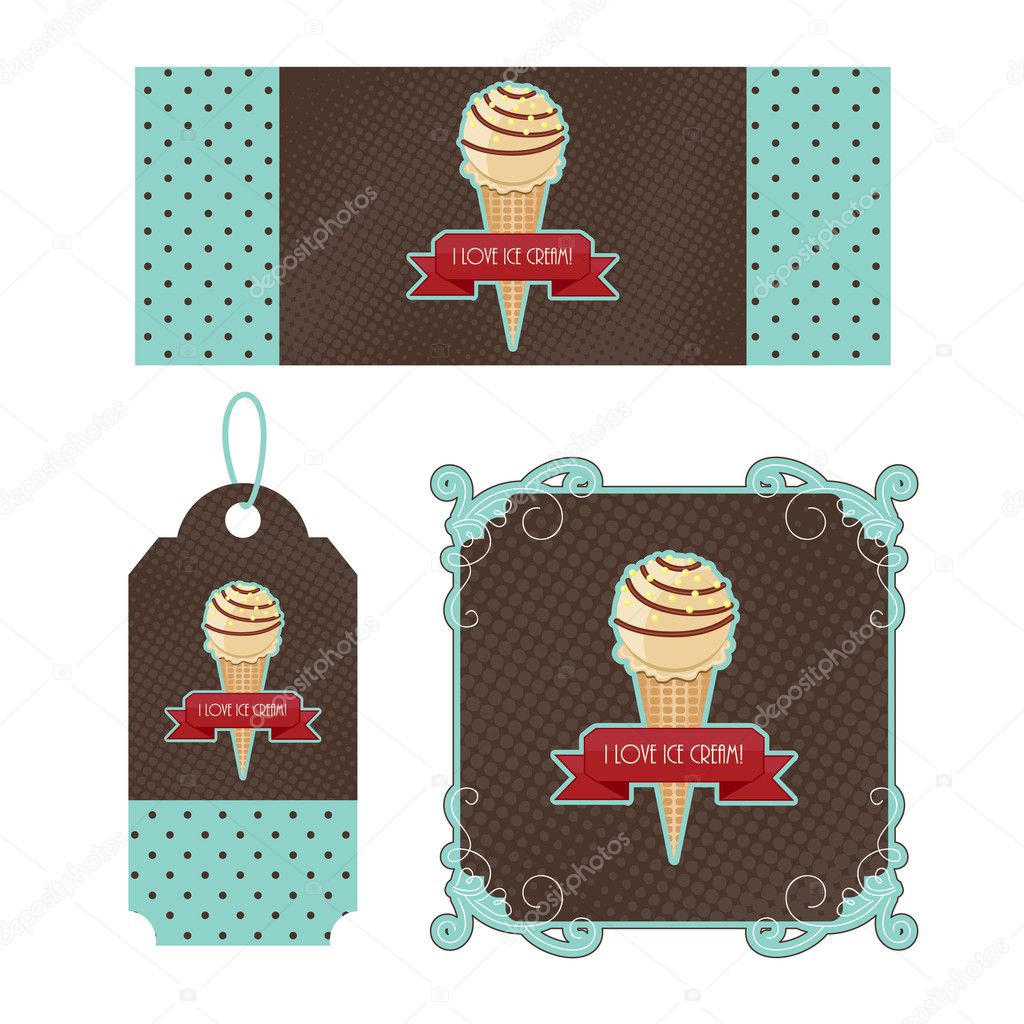 Retro tags ice cream Stock Vector Image by ©Natalie-art #12148447