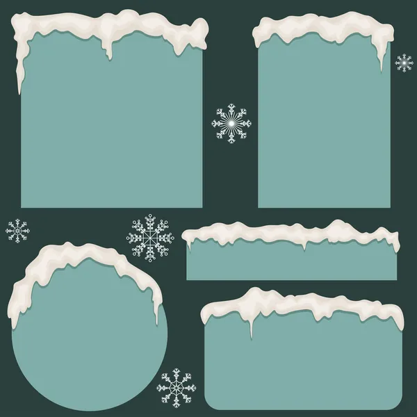 Snowy borders Vector Art Stock Images | Depositphotos