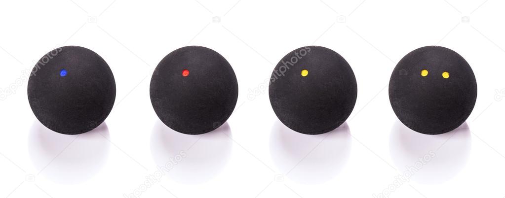 Selection of squash balls over white — Stock Photo © Patryk_Kosmider ...