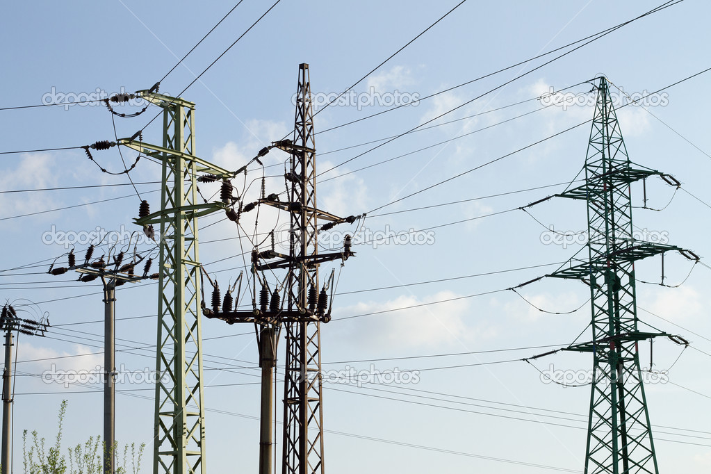 Columns high voltage Stock Photo by ©xtrekx 32150287