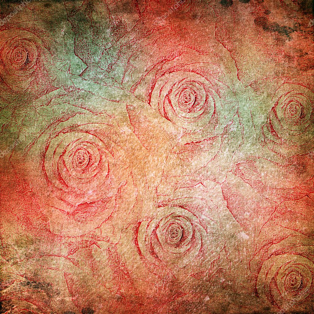 Grunge roses background Stock Photo by ©o_april 19661561