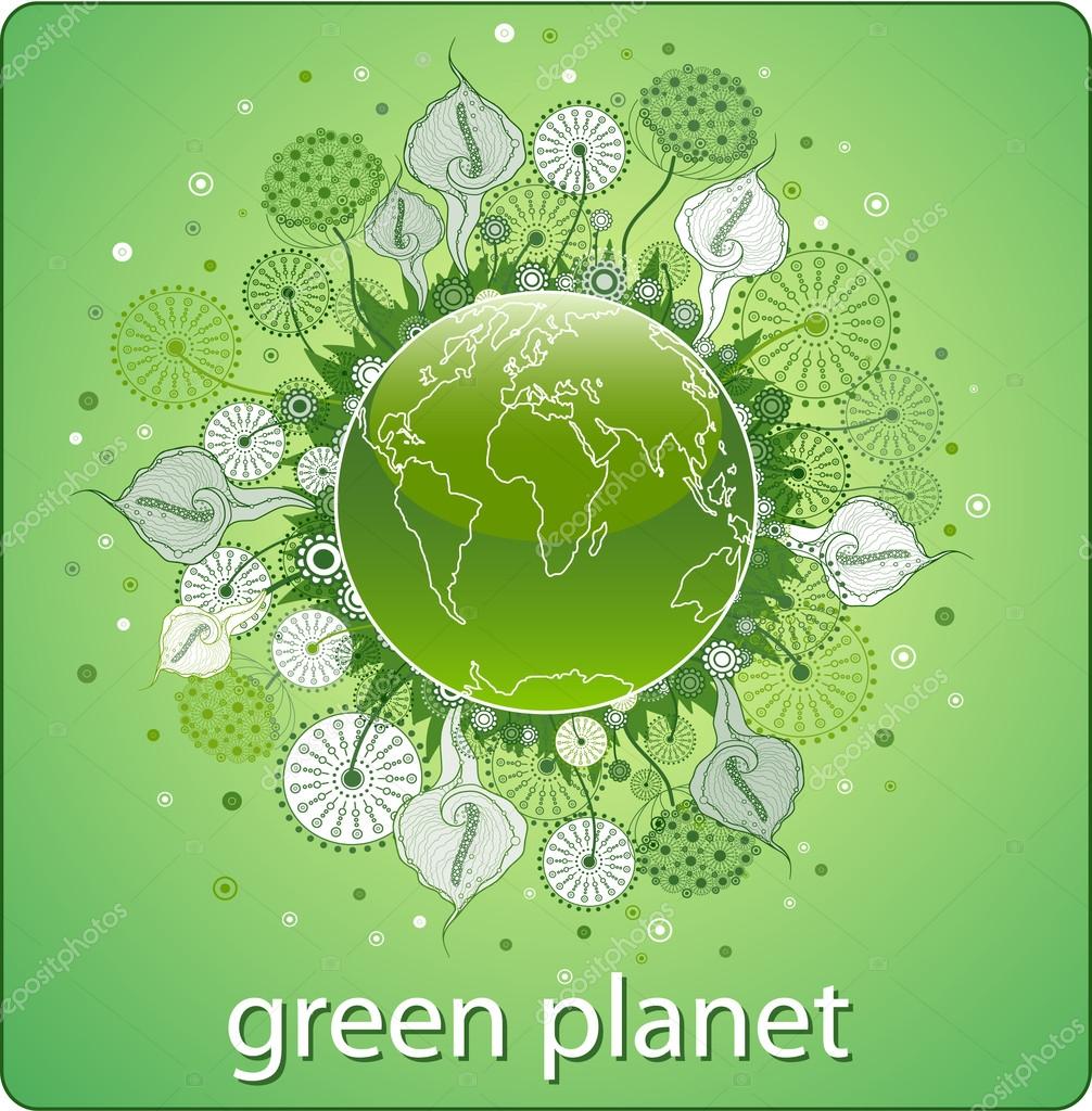 The Green Planet Stock Vector by ©juliet 17223361