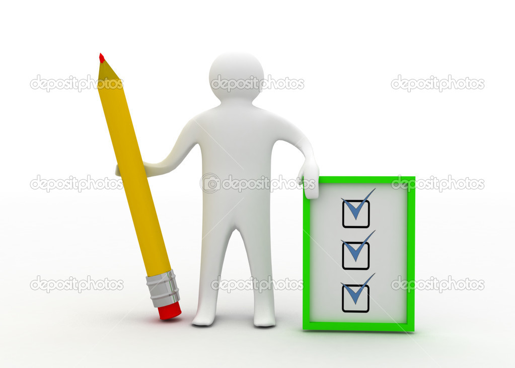 3d man with checklist Stock Photo by ©andreync 25668457