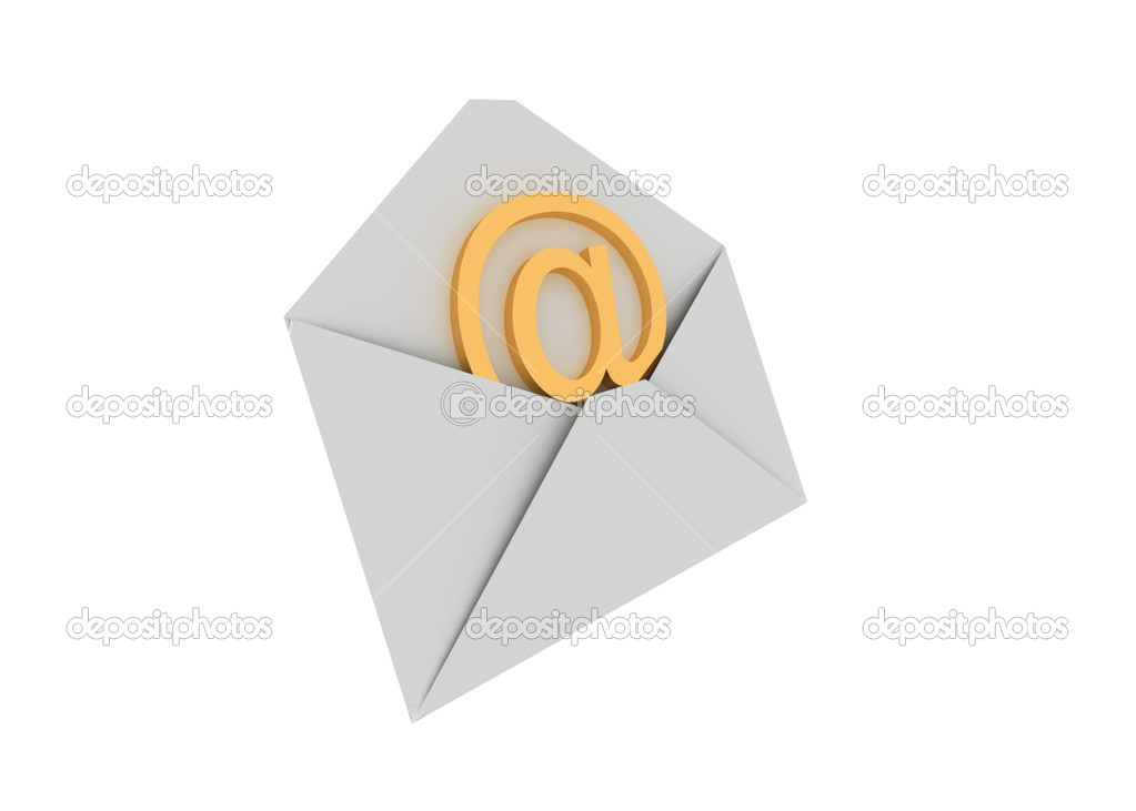 Golden email sign Stock Photo by ©andreync 26610225