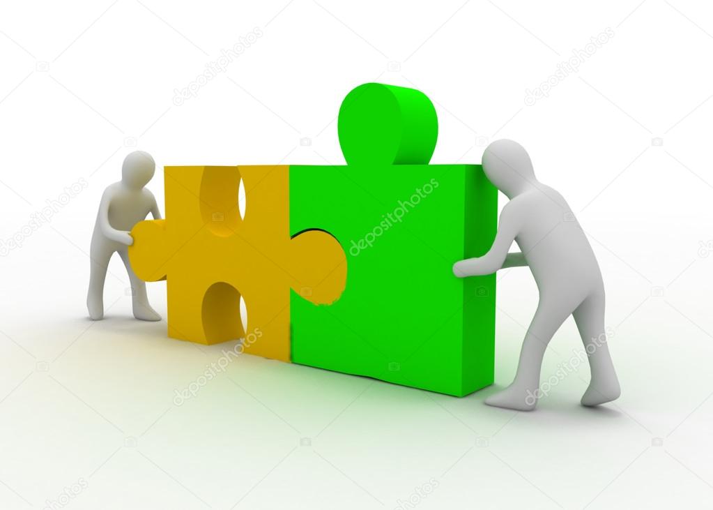 3d person with puzzle Stock Photo by ©andreync 30485995