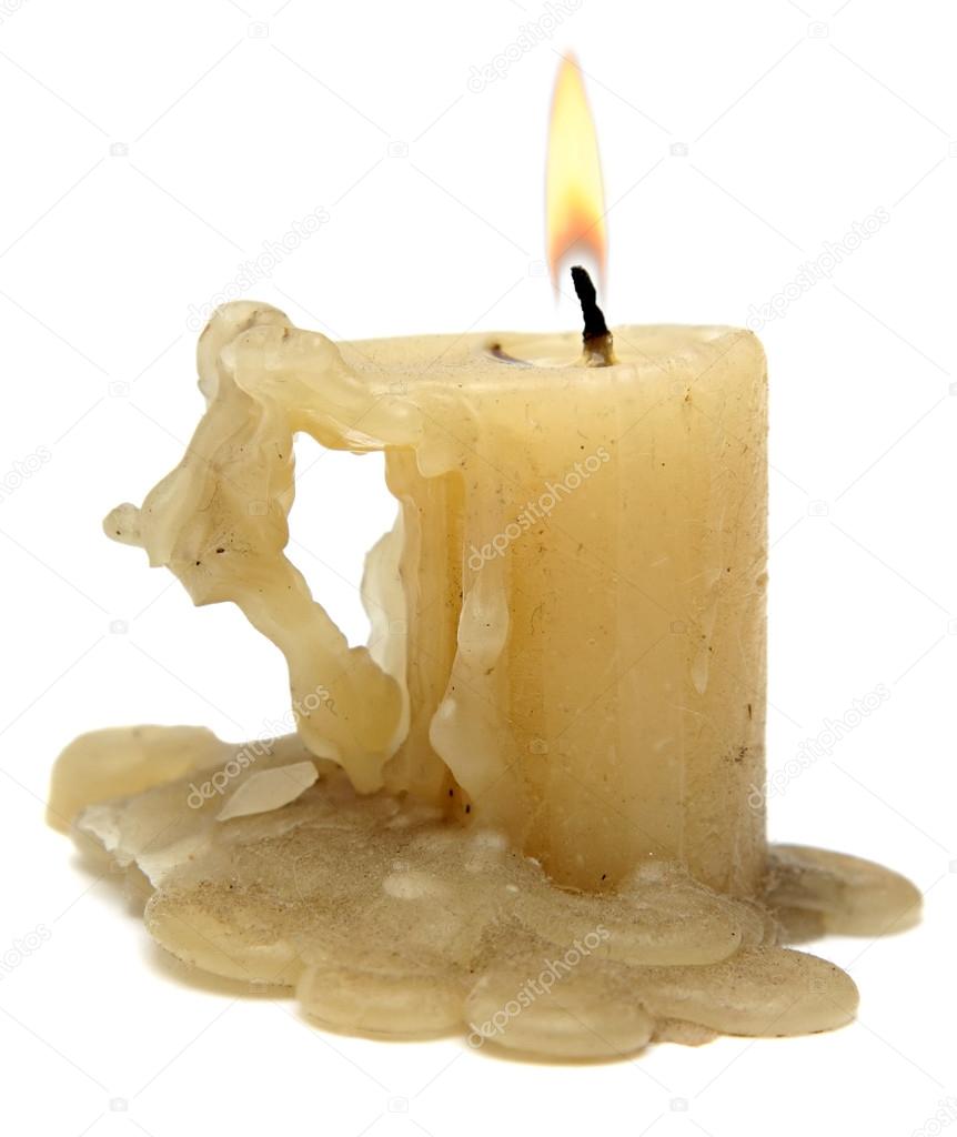 White Melted Candle