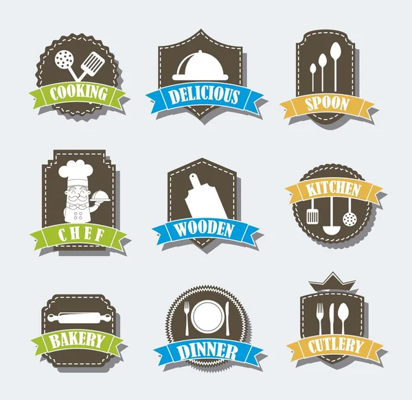 Kitchen labels Vector Art Stock Images | Depositphotos