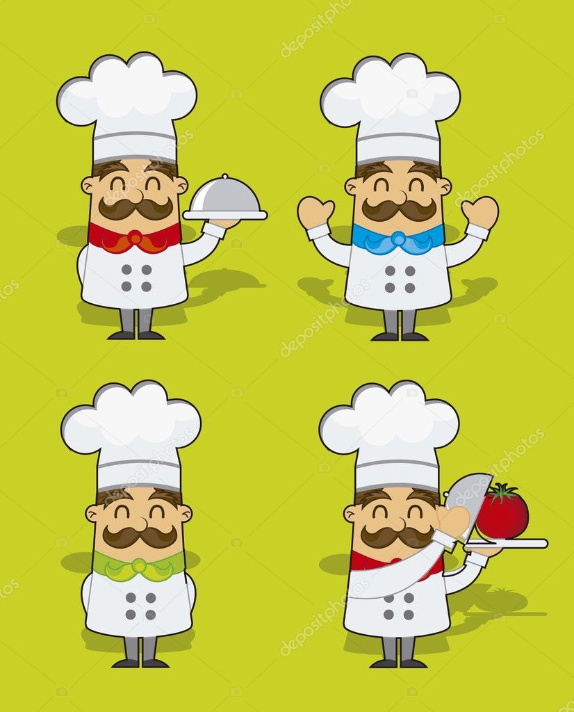 Cartoon chef — Stock Vector © yupiramos #12466717 Cartoon chef — Stock Vector © yupiramos #12466717