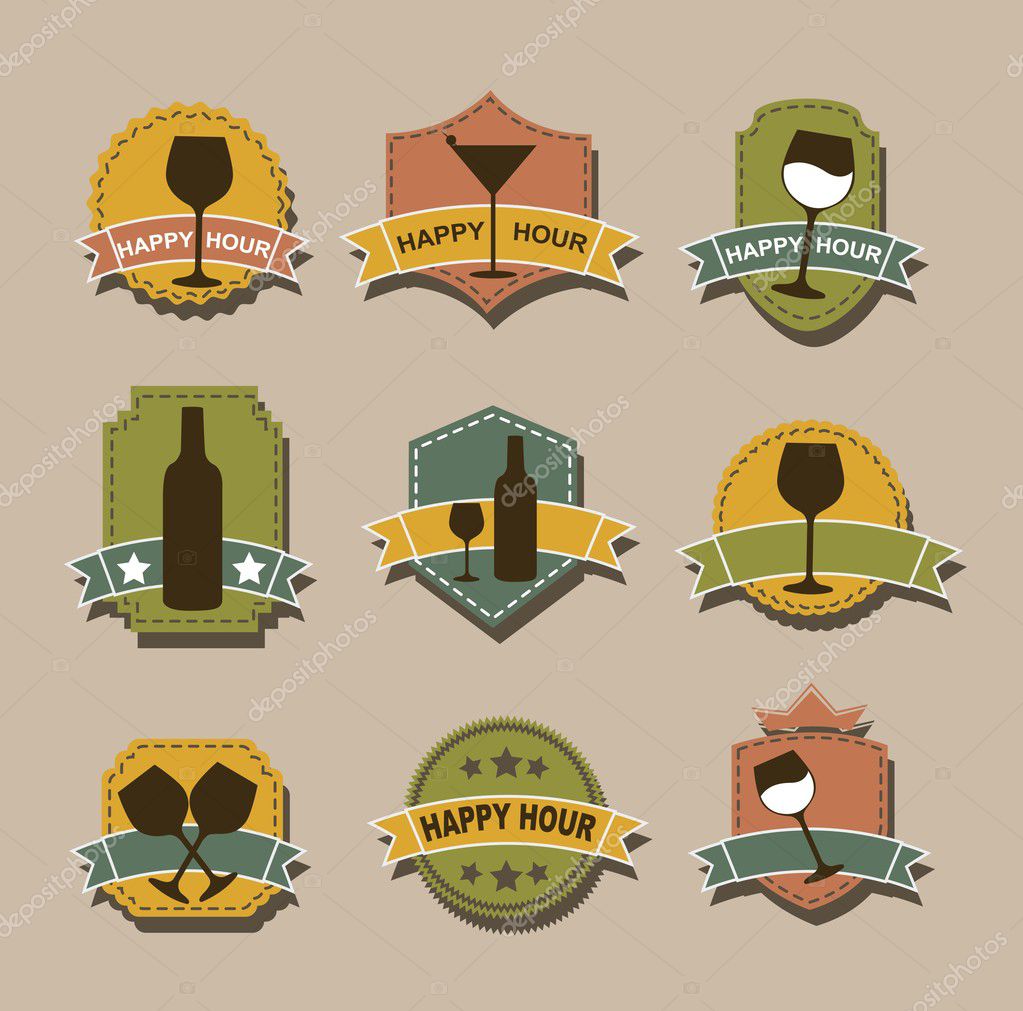 Happy hour Stock Vector Image by ©yupiramos #12881077