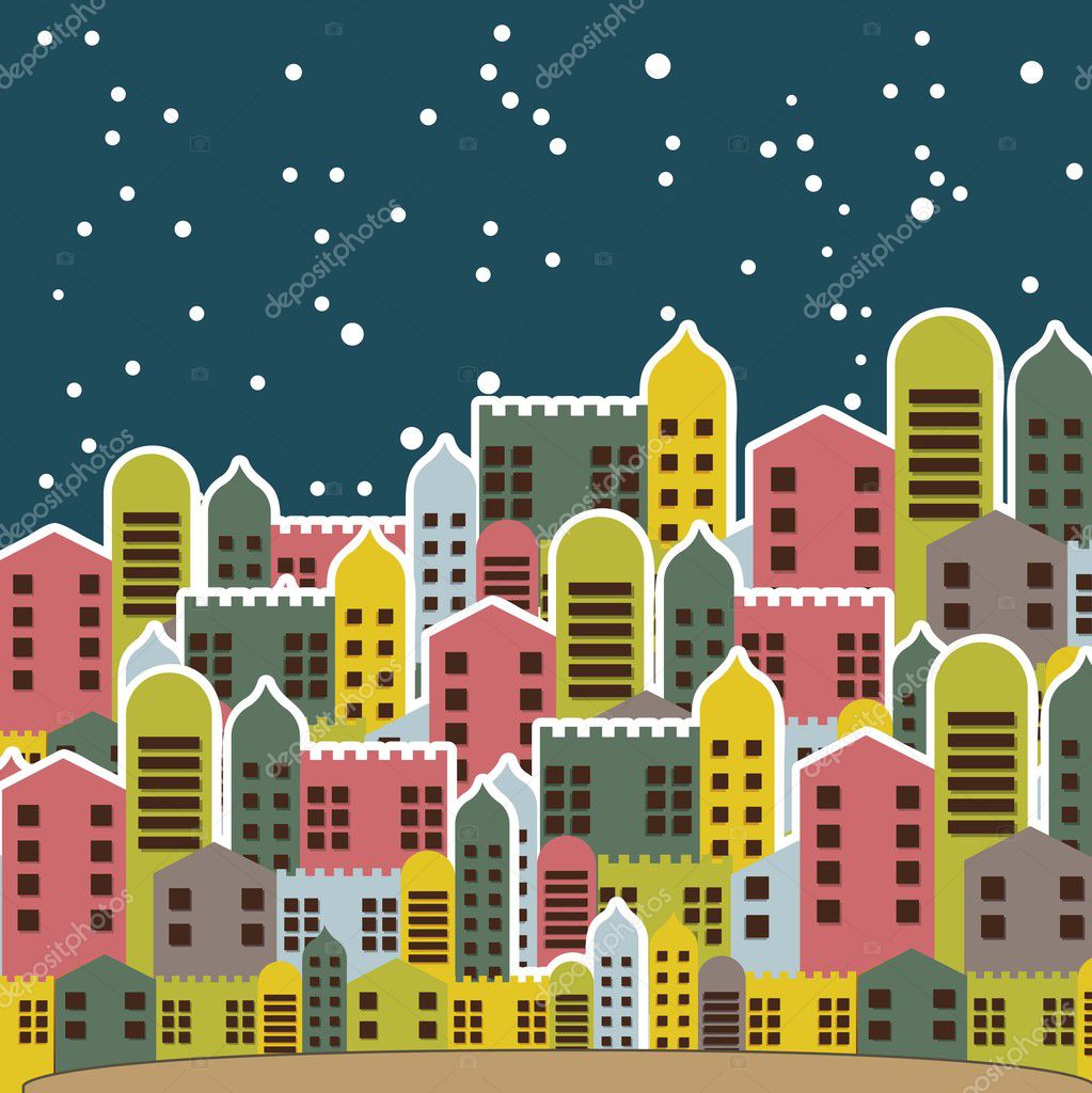 Old city Stock Vector Image by ©yupiramos #13404693