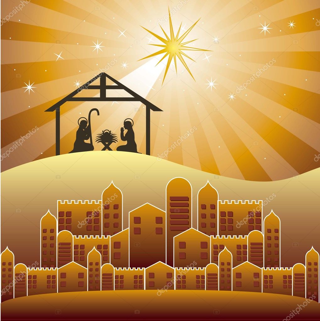 Nativity scene Stock Vector Image by ©yupiramos #13404844