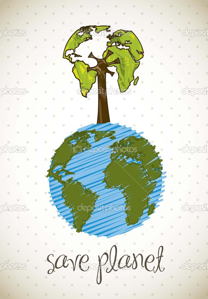 Save planet Stock Vector Image by ©yupiramos #13609933
