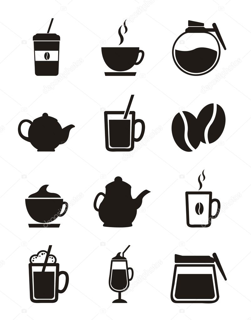Coffee icons Stock Vector by ©yupiramos 14114375