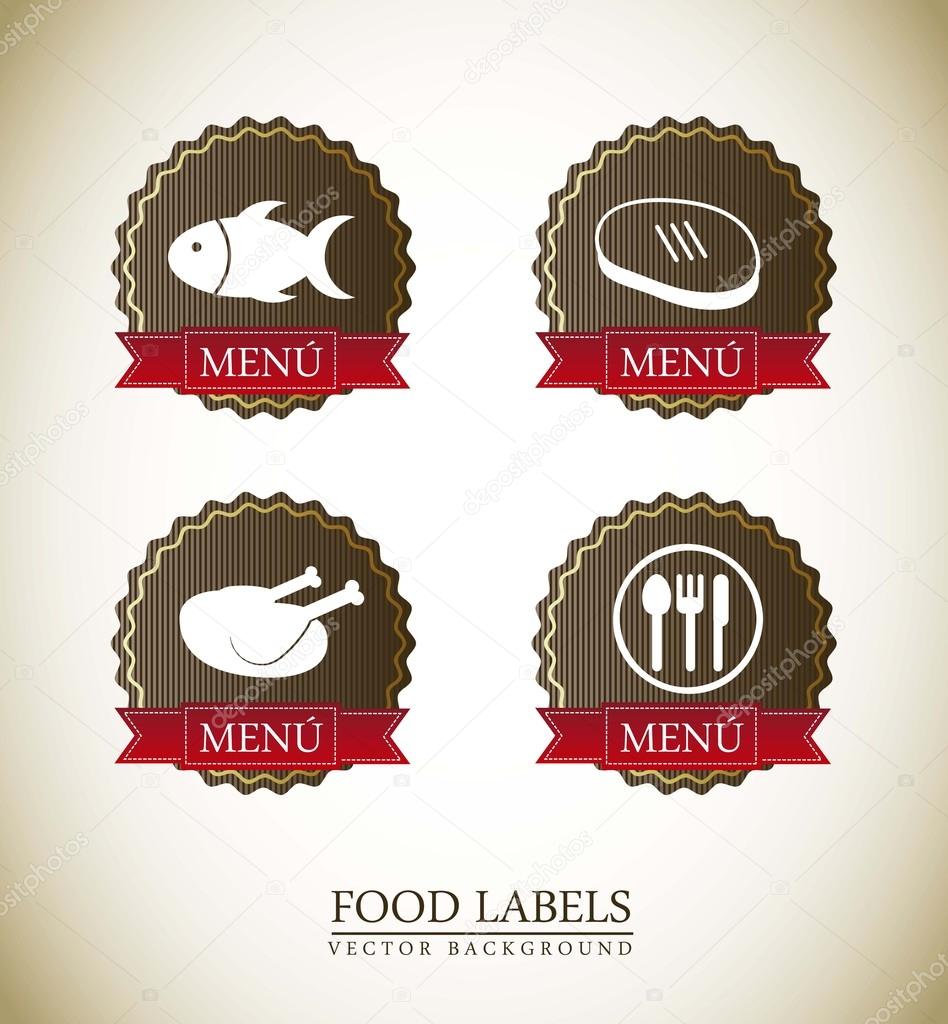 Food labels Stock Vector Image by ©yupiramos #14558537