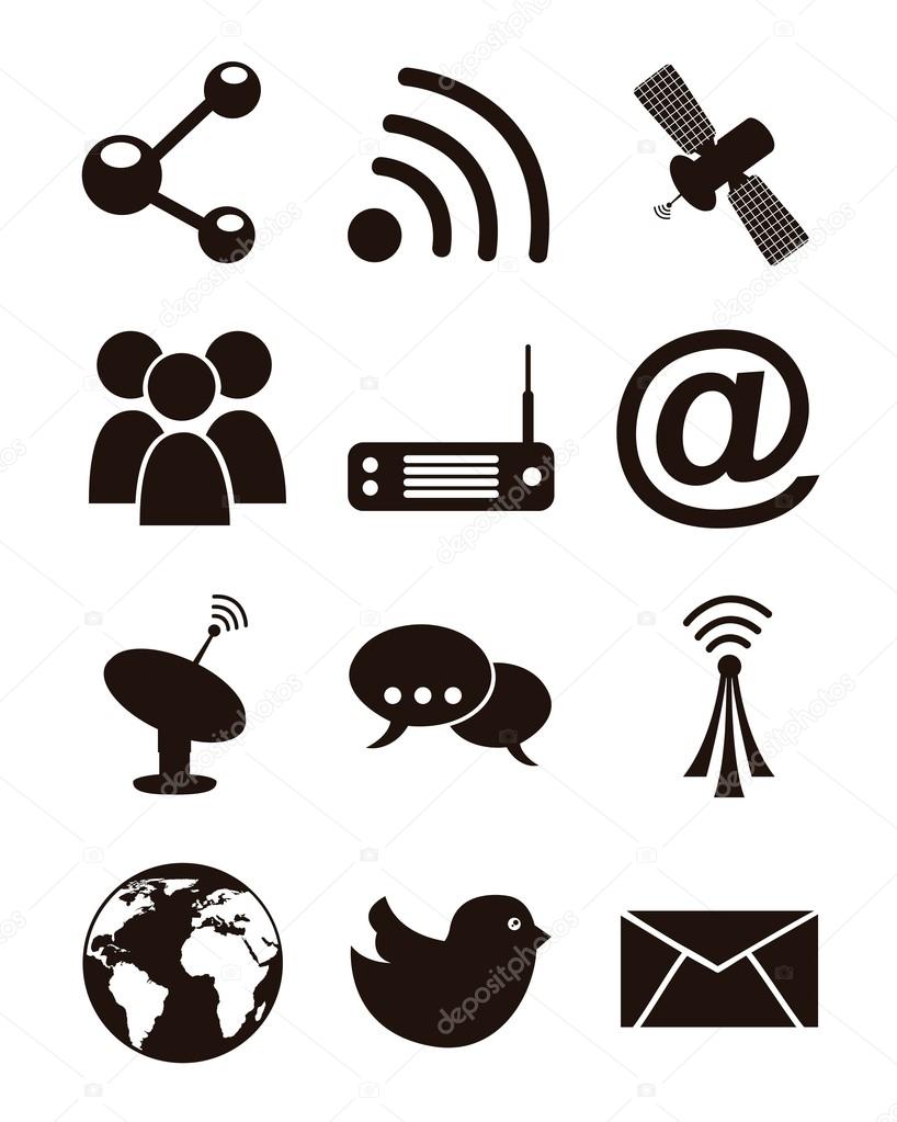 Communication icons Stock Vector Image by ©yupiramos #16274151
