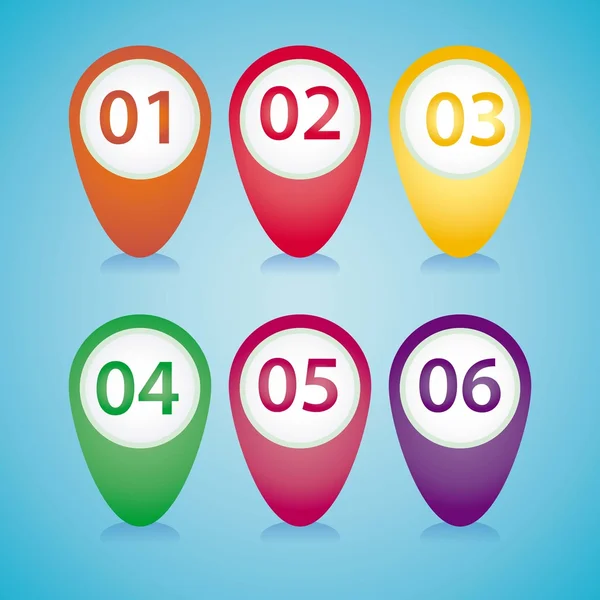 Colorful Set Buttons Numbers Vector Illustrati — Stock Vector © Sylfida ...