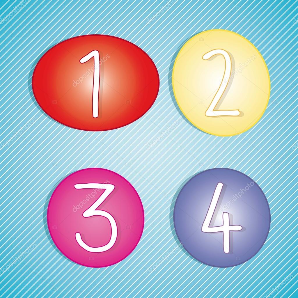 Números iconos vector, gráfico vectorial © yupiramos imagen #17046261