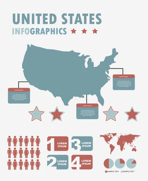 Us map infographic Vector Art Stock Images | Depositphotos
