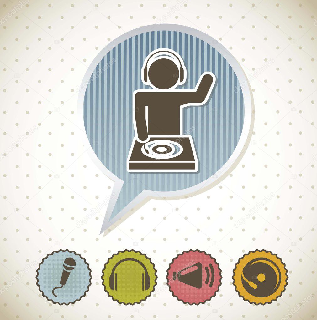 Dj icons Stock Vector by ©yupiramos 21315503