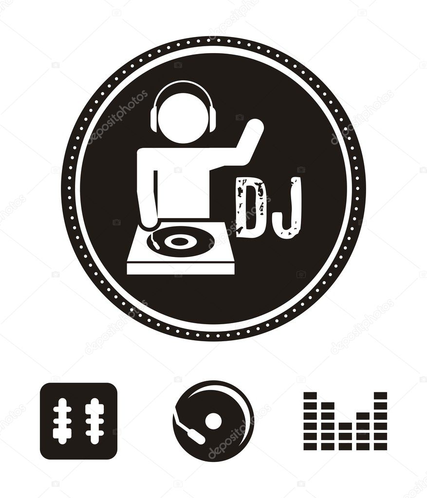 Dj icons Stock Vector Image by ©yupiramos #21315553