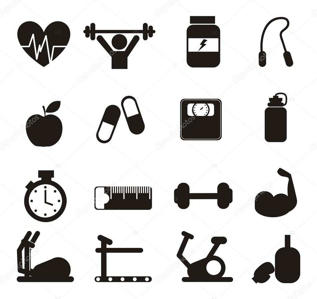 Gym icons Stock Vector Image by ©yupiramos #22061109