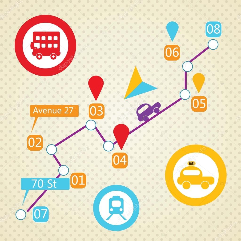 Travel and Transport Icons — Stock Vector © yupiramos #22598741