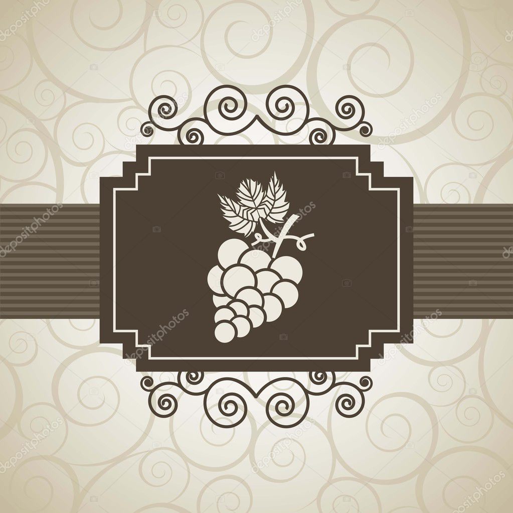 Grape label Stock Vector Image by ©yupiramos #22795998