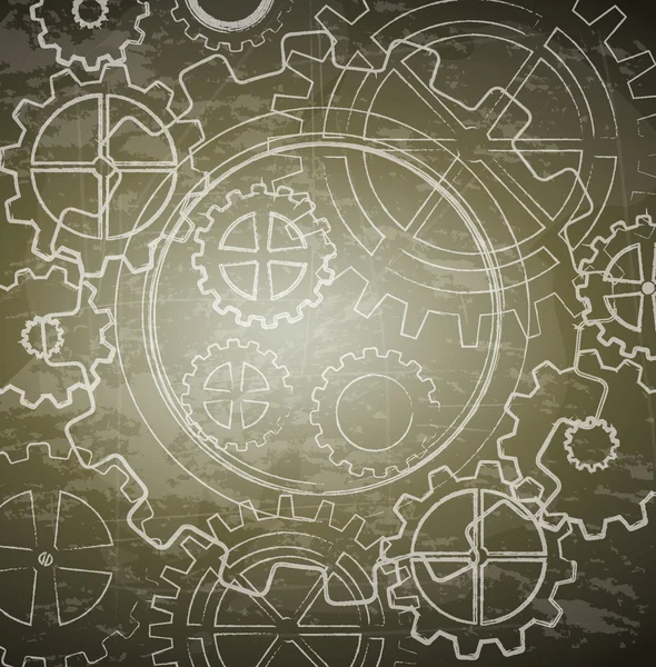 Gear blueprint abstract design — Stock Vector © Noiro #14879273