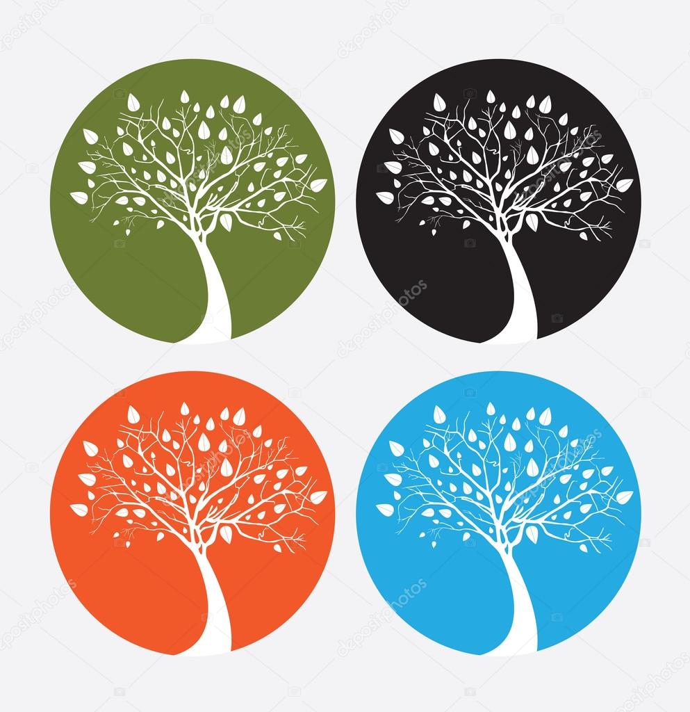 Tree icons Stock Vector Image by ©yupiramos #25403411
