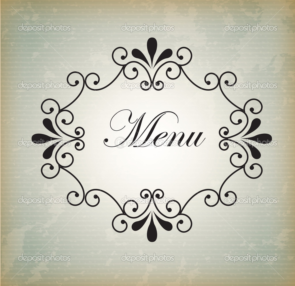 Frame menu gray Stock Vector by ©yupiramos 25473683